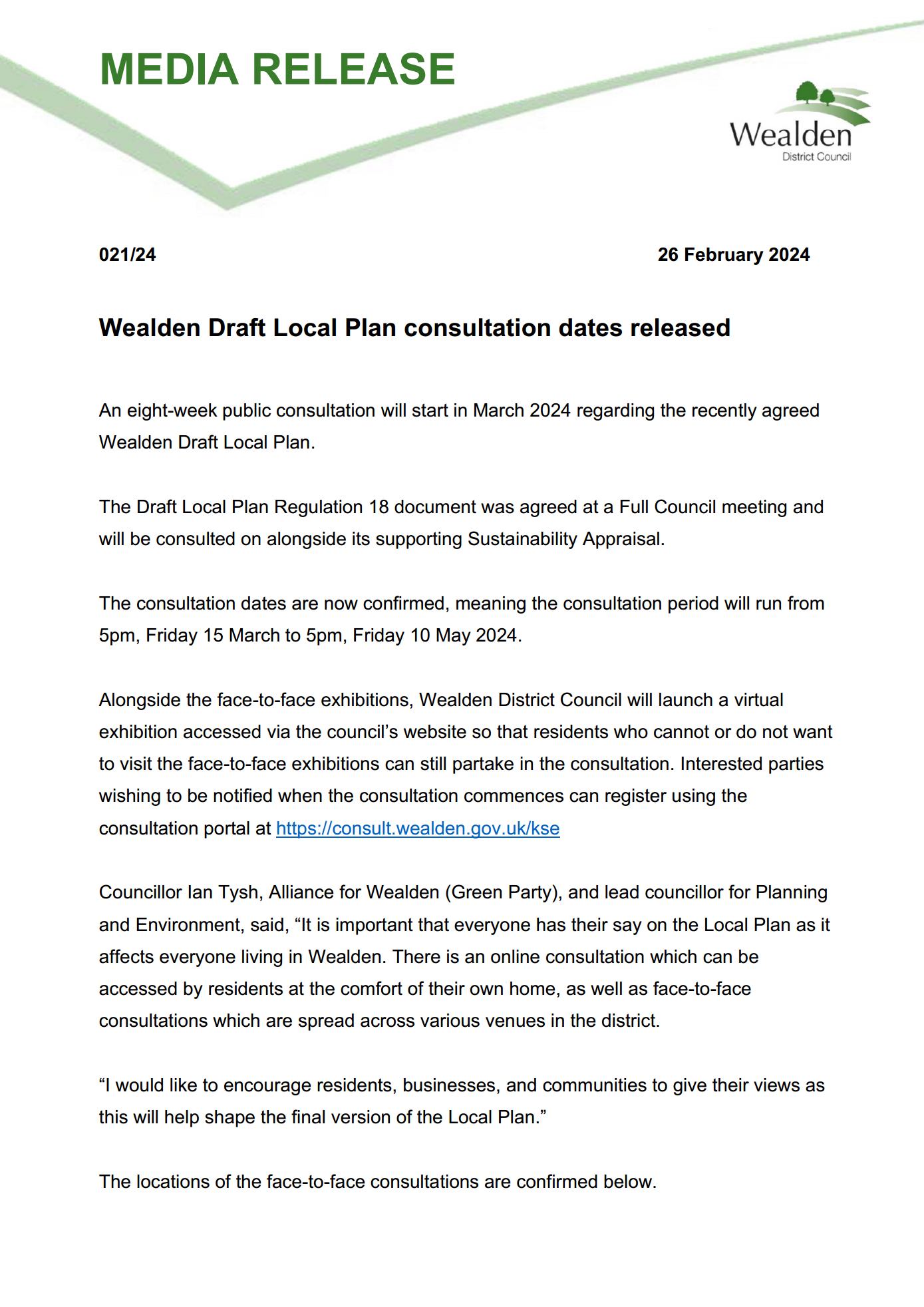 Local Plan Consultation